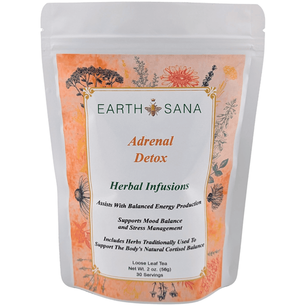 Earth Sana Adrenal Detox Tea - Loose Leaf - Promotes Adrenal Function ...