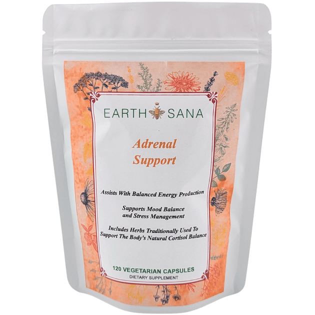 Earth Sana Adrenal Support | 120 Capsules | Herbal Wellness Blend ...